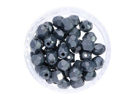 Firepolish™ / 4mm / Matte / Hematite / 40szt