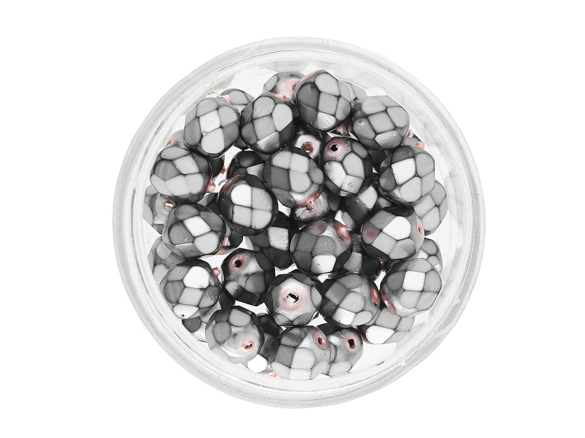 Firepolish™ / 6mm / Jet Heavy Metal / Violet / 40szt