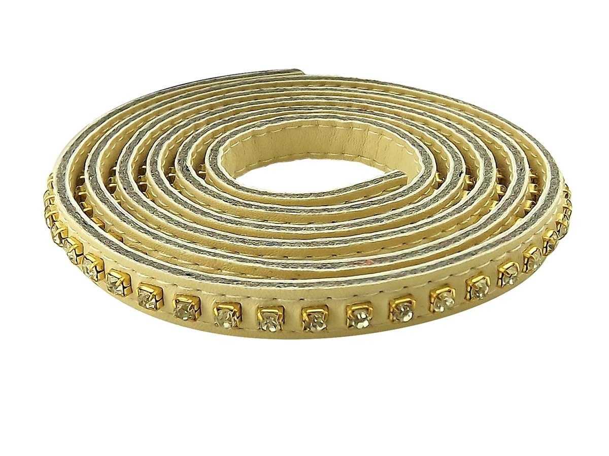 soRock™ / rzemień ze skóry ekologicznej / 8x2mm / kolor beżowy / 20cm