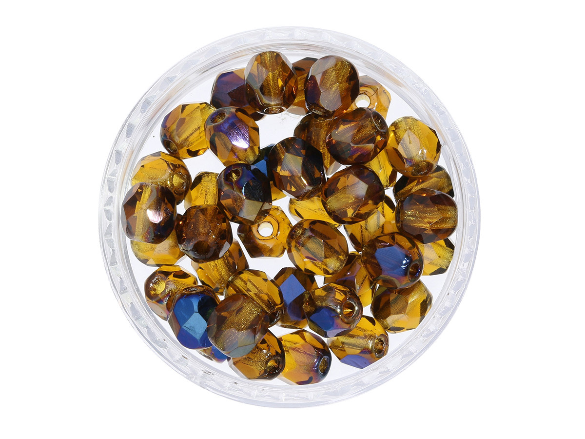 Firepolish™ / 3mm / Blue Iris / Dark Topaz / 40szt