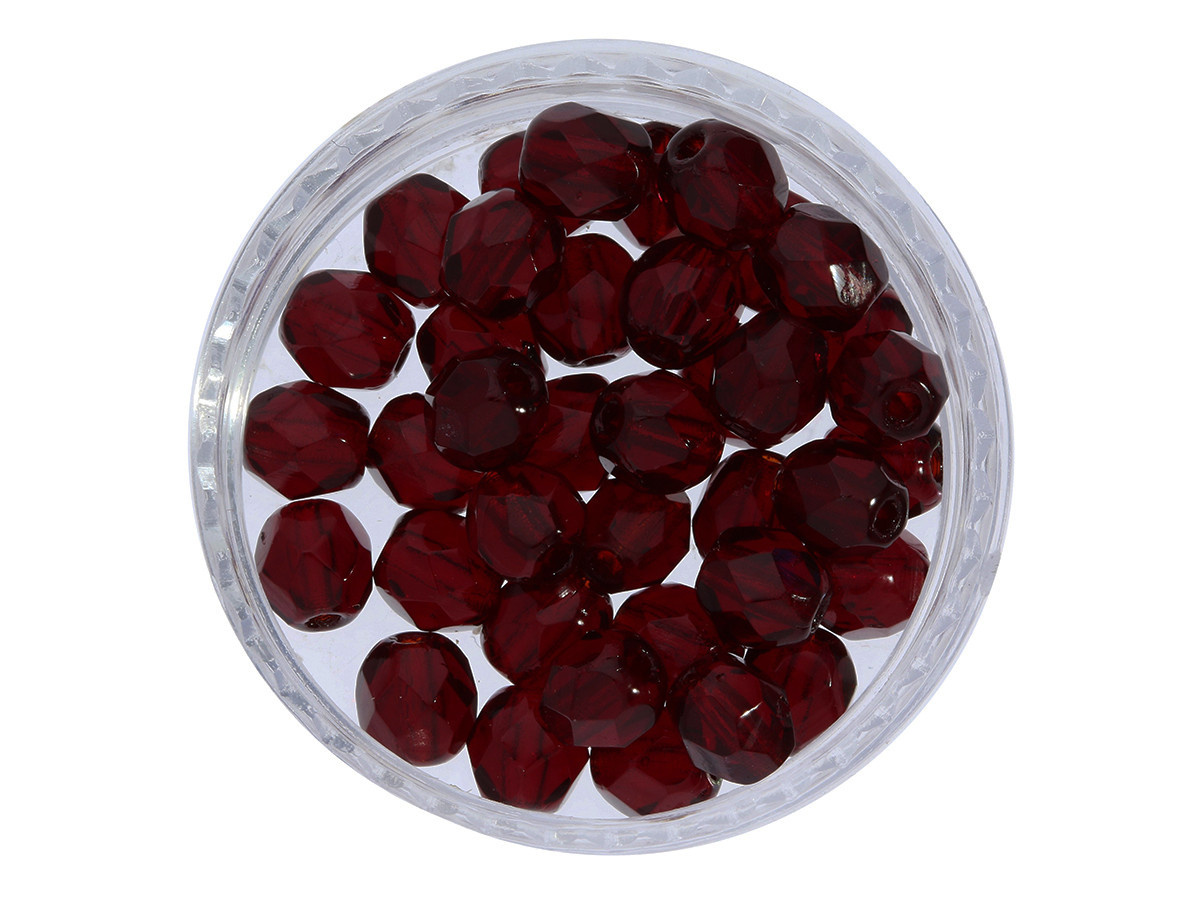 Firepolish™ / 4mm / Transparent / Dark Garnet / 40szt
