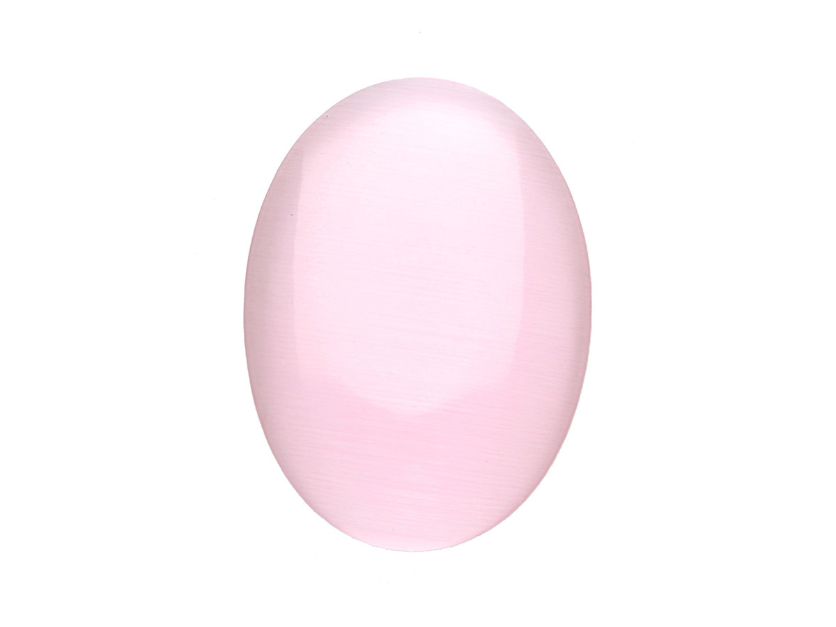 Kocie oko / kaboszon / owal / 18x25x3.5mm / rózowy / 4szt