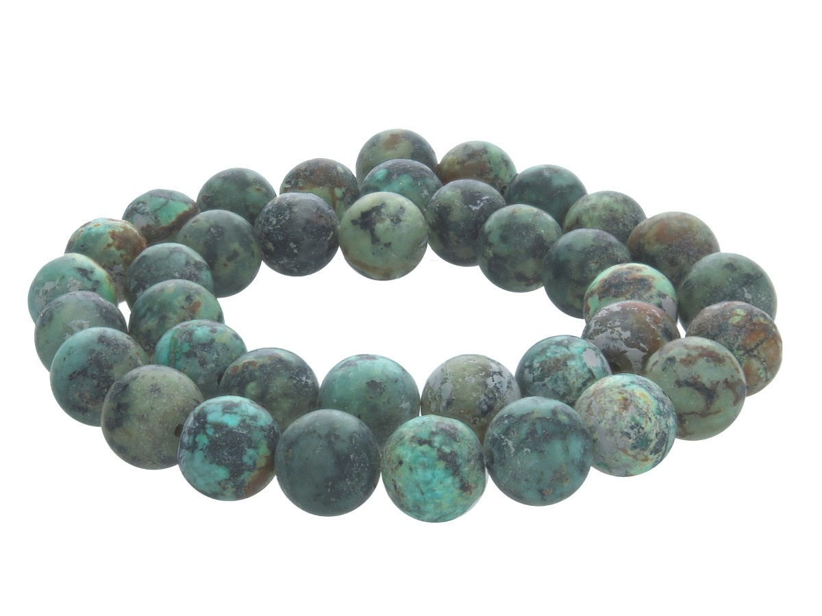 Turkus Afrykański / matowy / kula / 6mm / 60szt